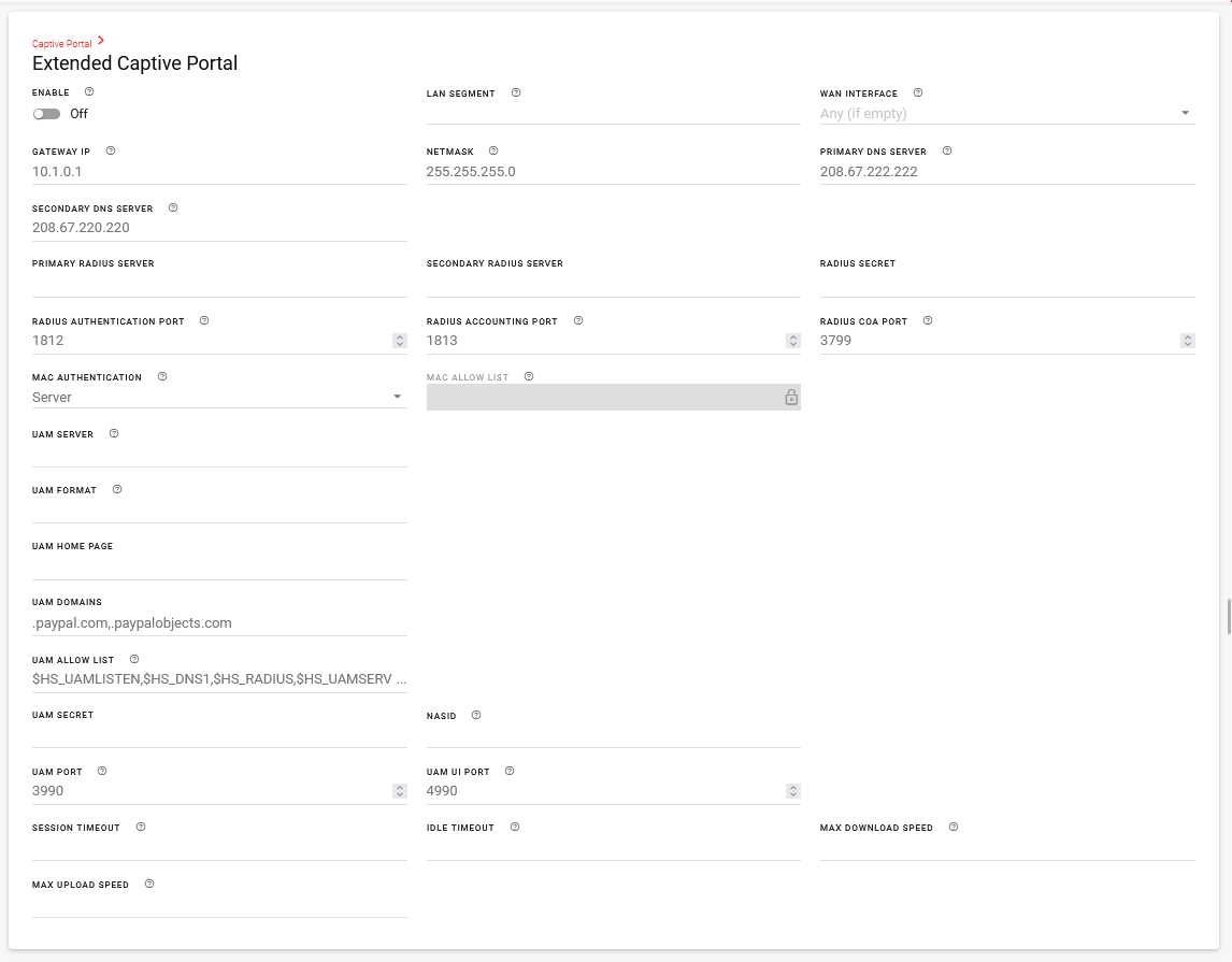 Configuring Extended Captive Portal - XR80-5.1 - Sierra Wireless